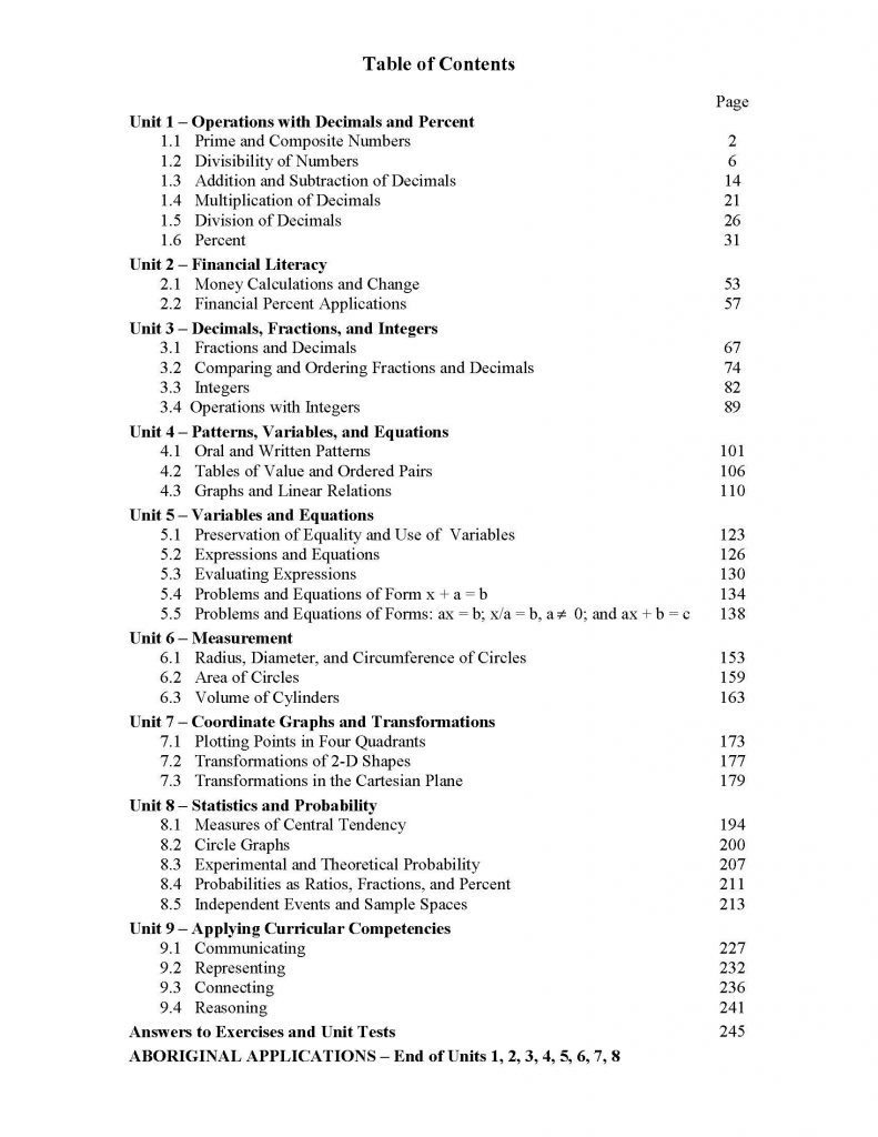 BC Math Grade 7 – Anchor Academic Services
