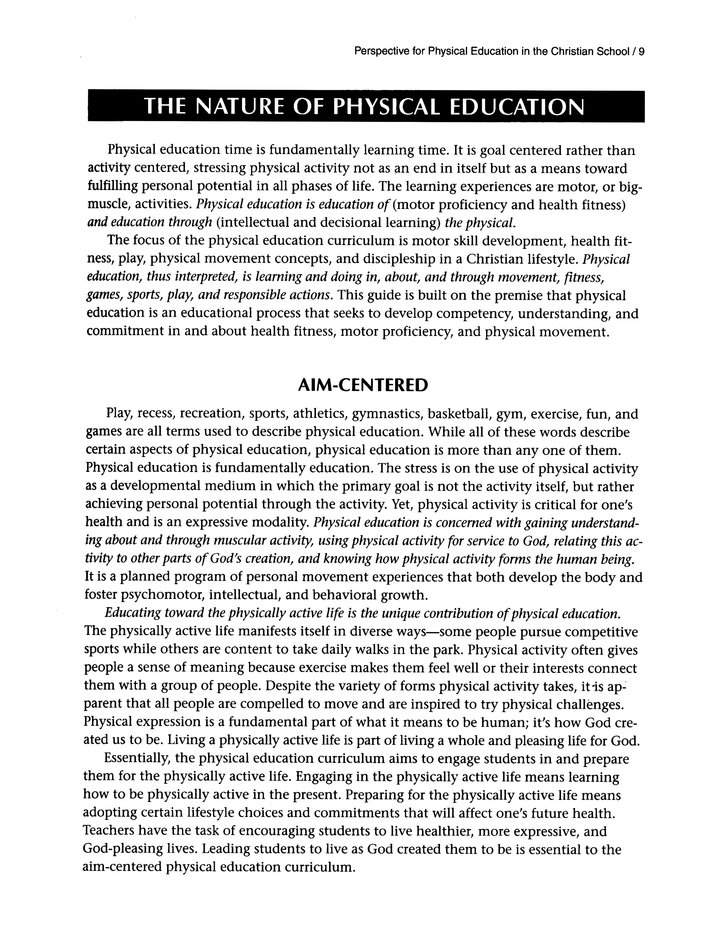 Physical Education Grades 3-5 – Anchor Academic Services