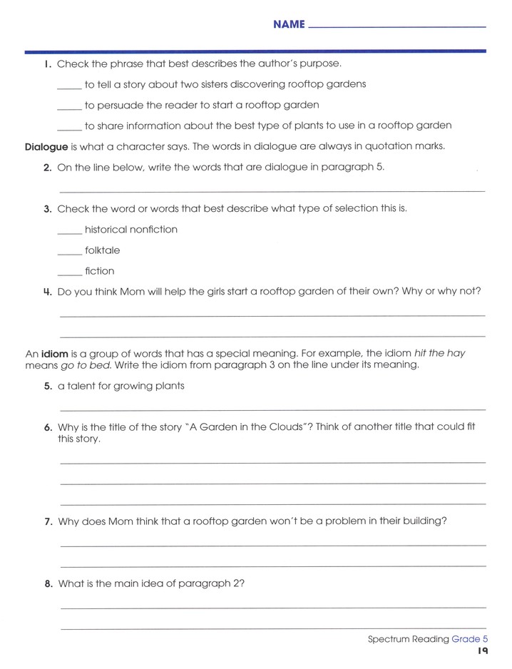 Spectrum Reading Grade 5 Anchor Academic Services Spectrum Reading Grade 5 Anchor Academic Services