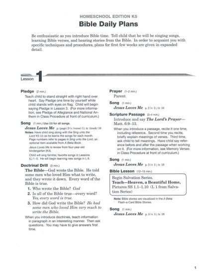 Abeka Homeschool K5 Bible Curriculum Lesson Guide – Anchor Academic ...