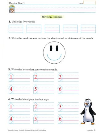 Abeka Letters and Sounds 1 Test Book – Anchor Academic Services